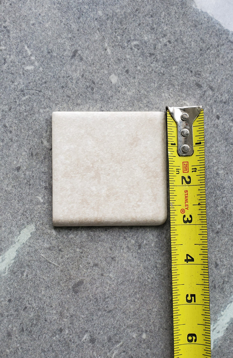 Beige Ceramic Bullnose Corner Wall Trim Tile (3" x 3") | difepi tiles