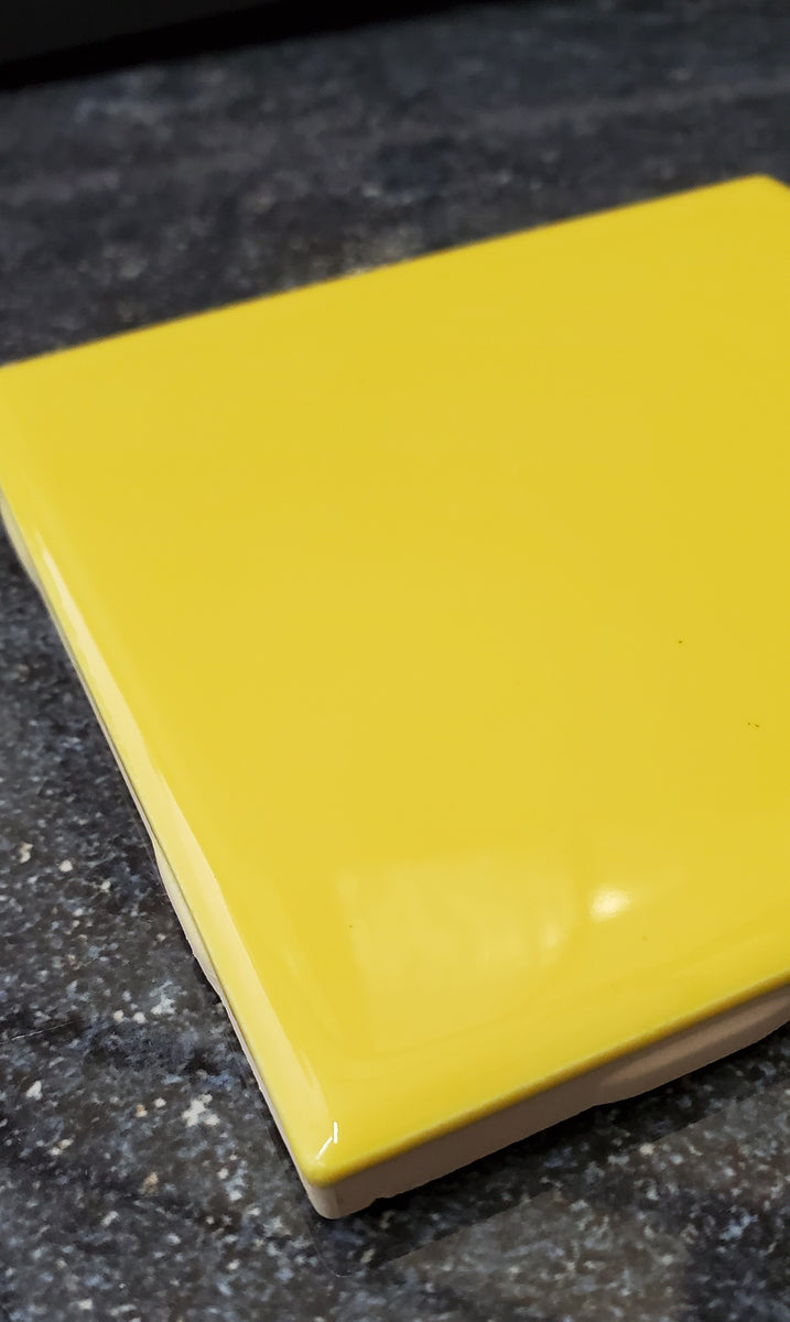Bright Yellow Ceramic Tile 4"x 4" | difepi tiles